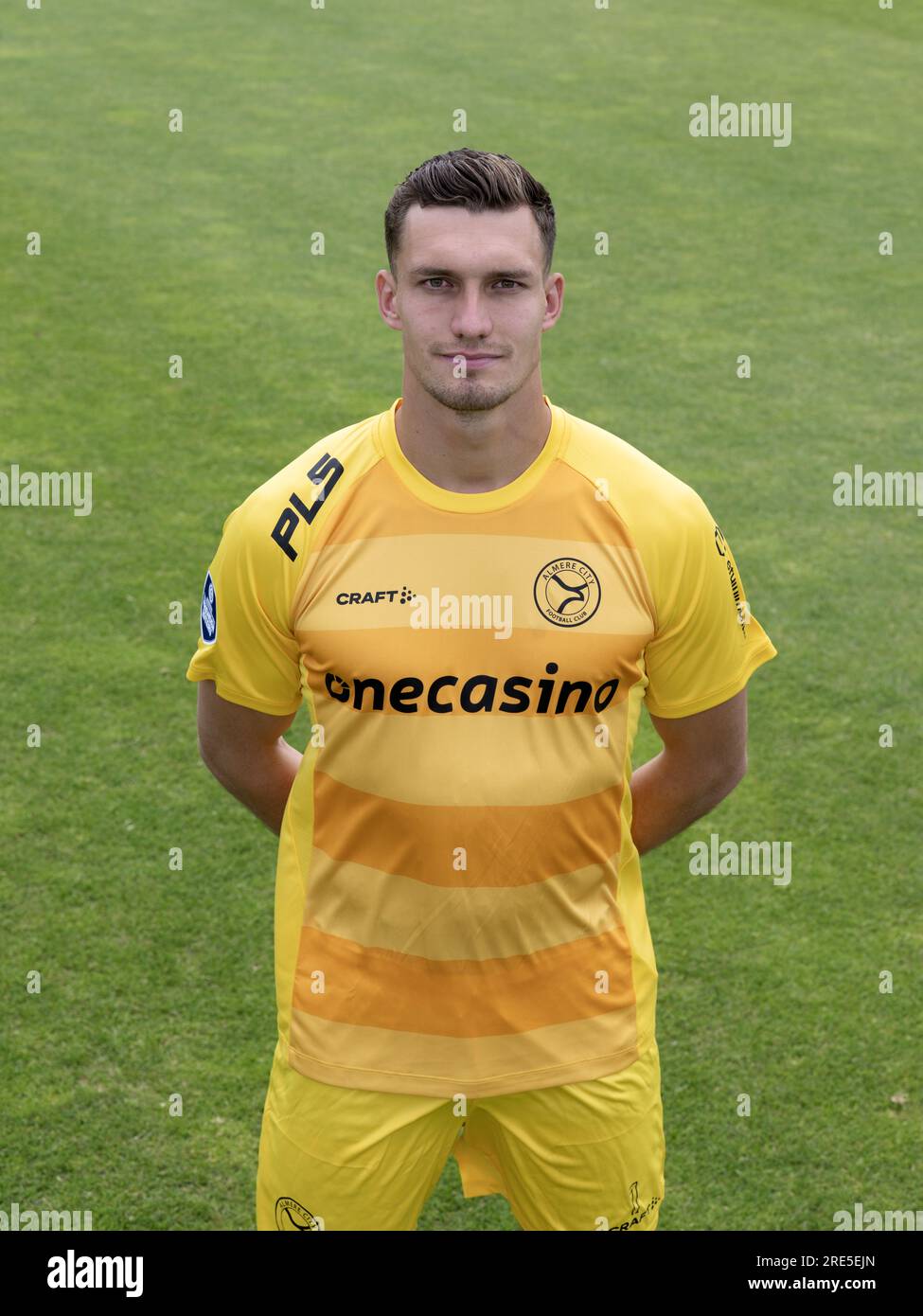 ALMERE - Nordin Bakker during Almere City FC's Photo Press Day at Yanmar Stadium on July 25 ...