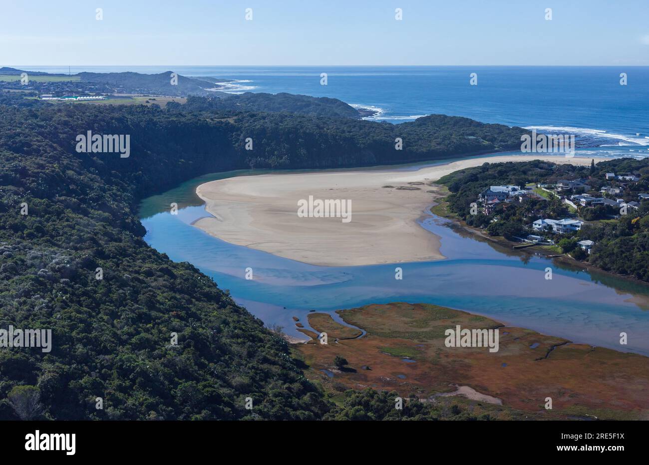 Gonubie River mouth and estuary Stock Photo - Alamy
