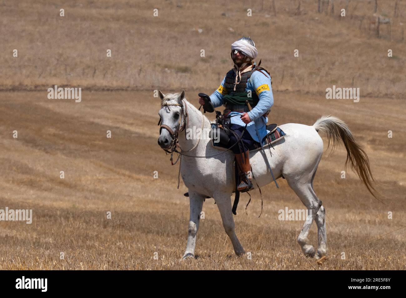 Reenactment of the Battle of Horns of Hattin.Clad in 12th century-style ...
