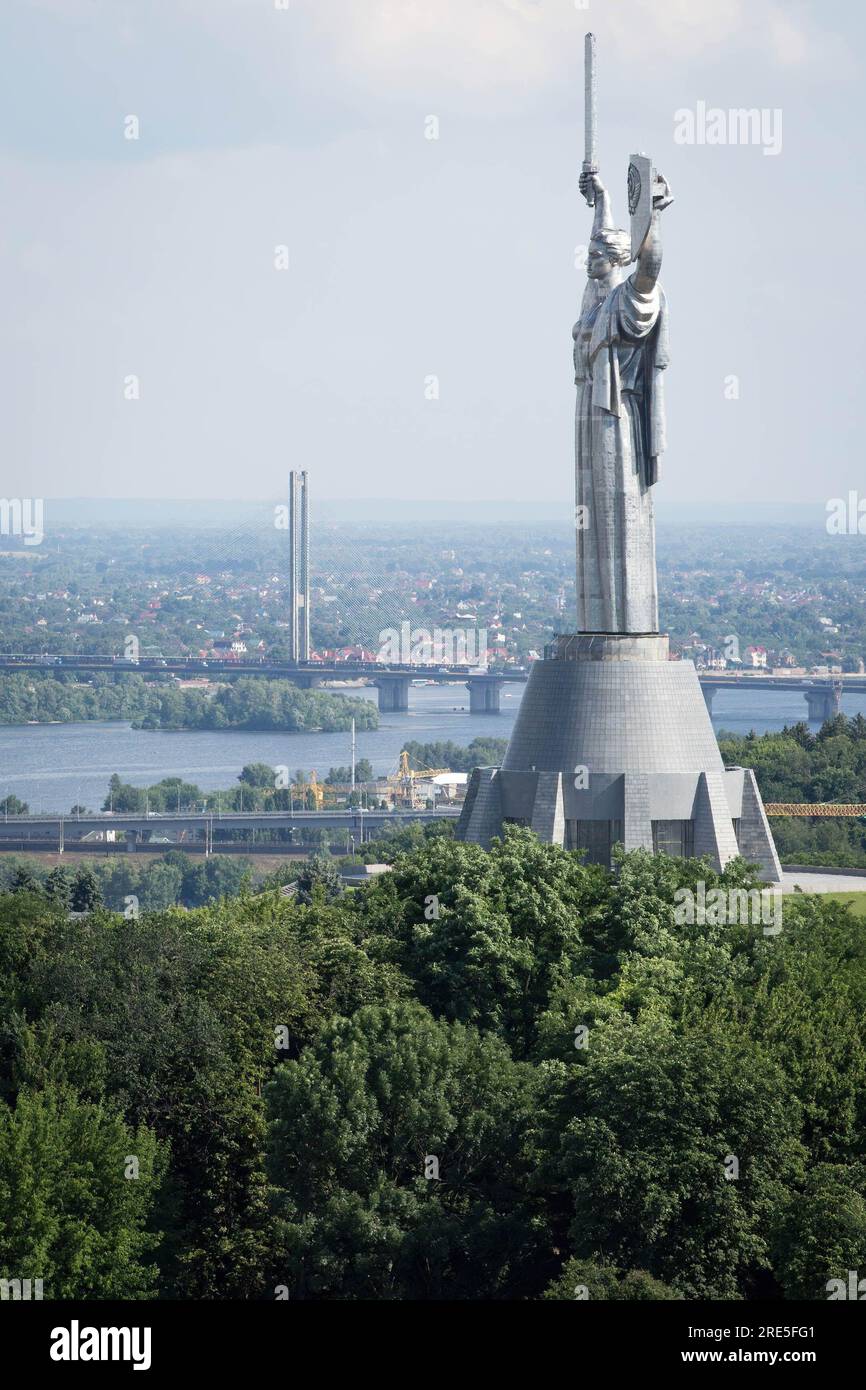 A giant 'Mother of the Motherland' monument is seen in Kyiv. By the end ...