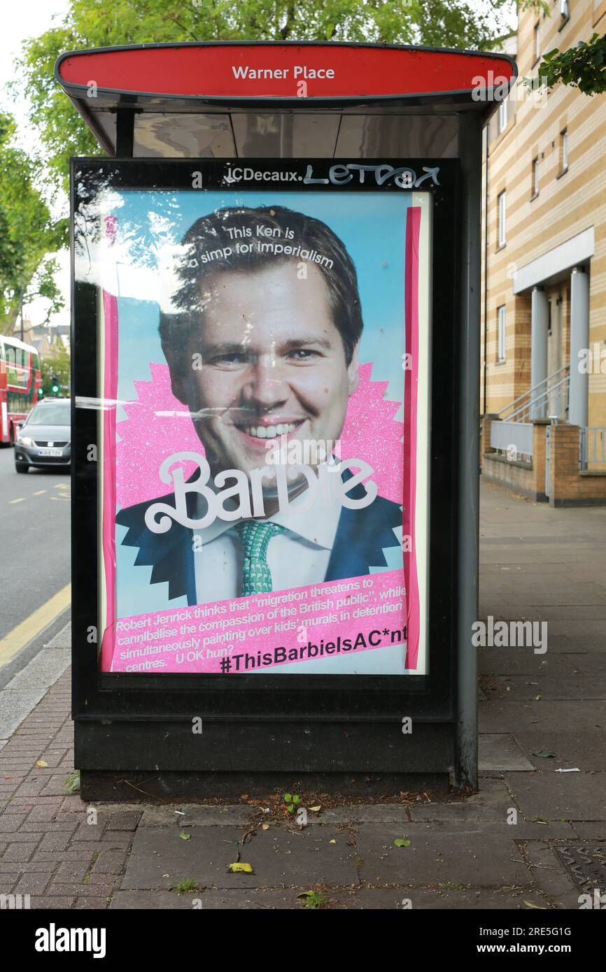 London, UK. 25 July 2023. The poster campaign 'This Barbie Is A Cunt ...