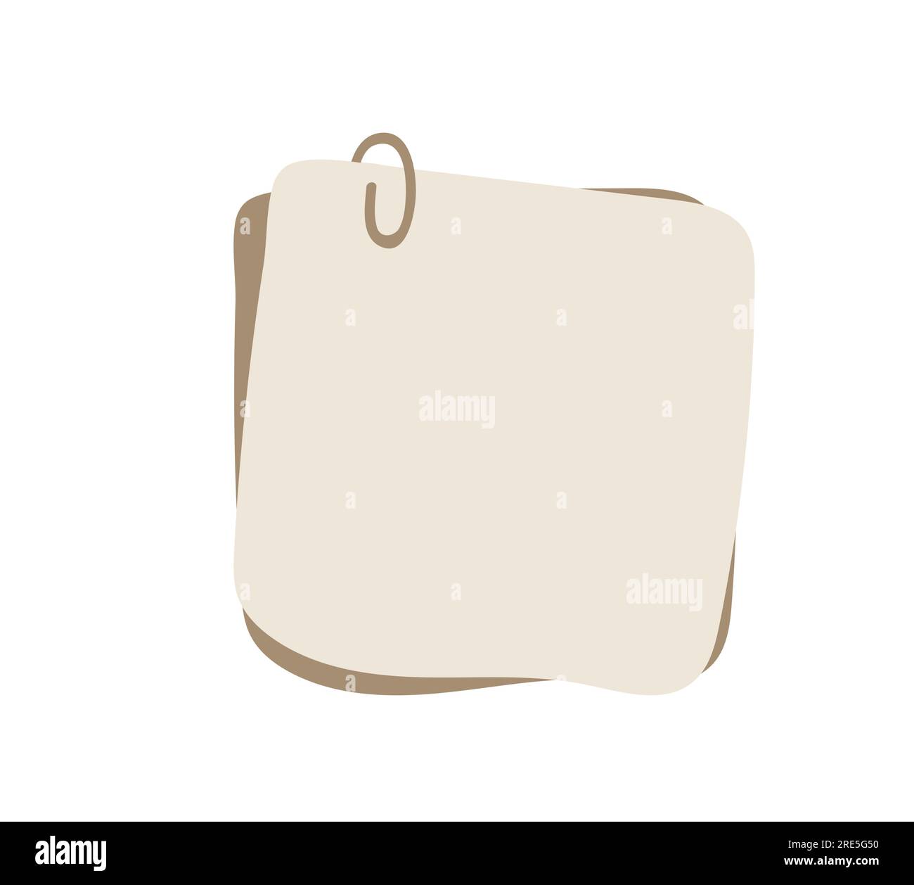 Paper scrap with clip, Ripped page piece. Torn note paper page, Vector ...