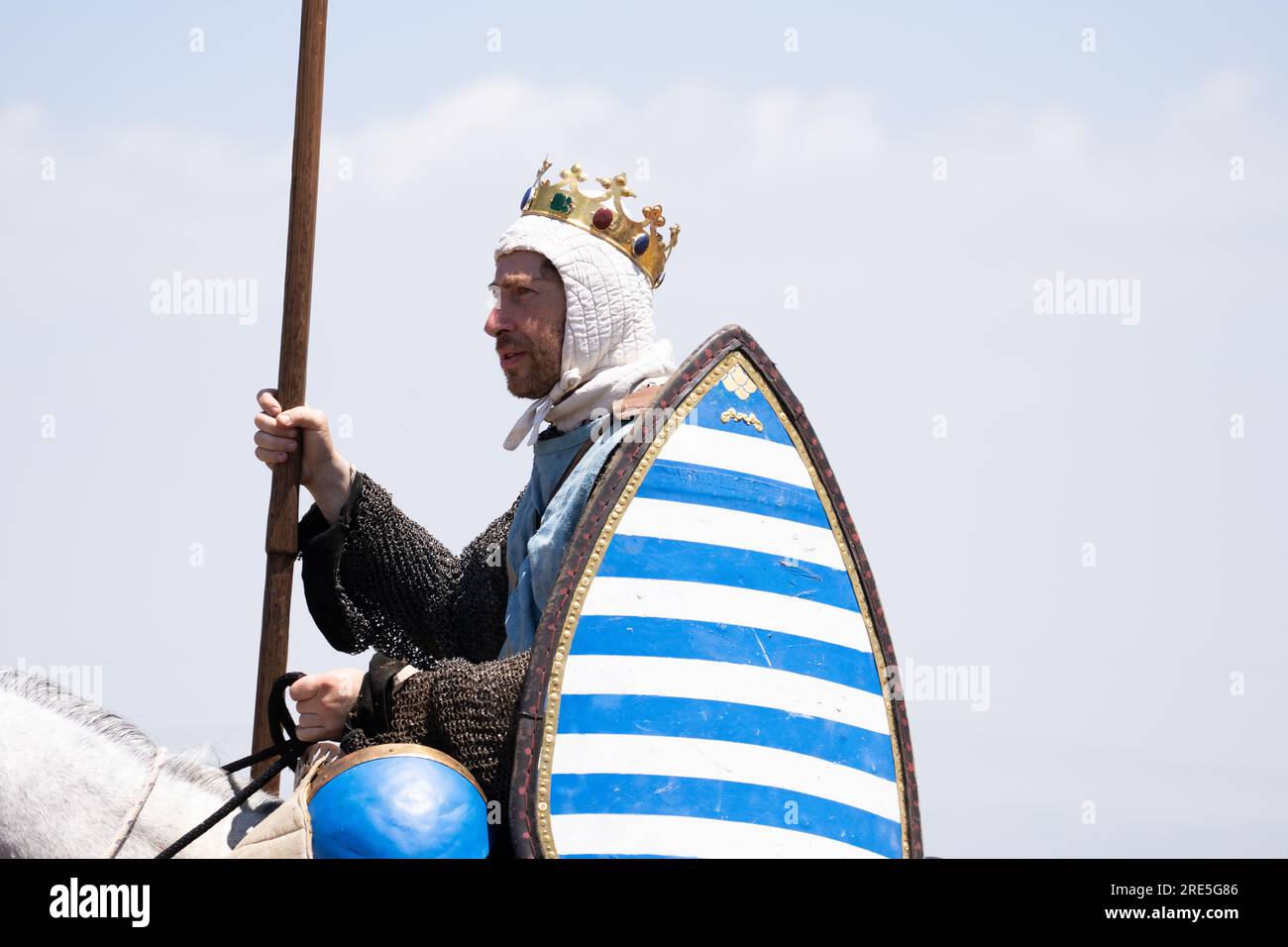 Reenactment of the Battle of Horns of Hattin.Clad in 12th century-style ...