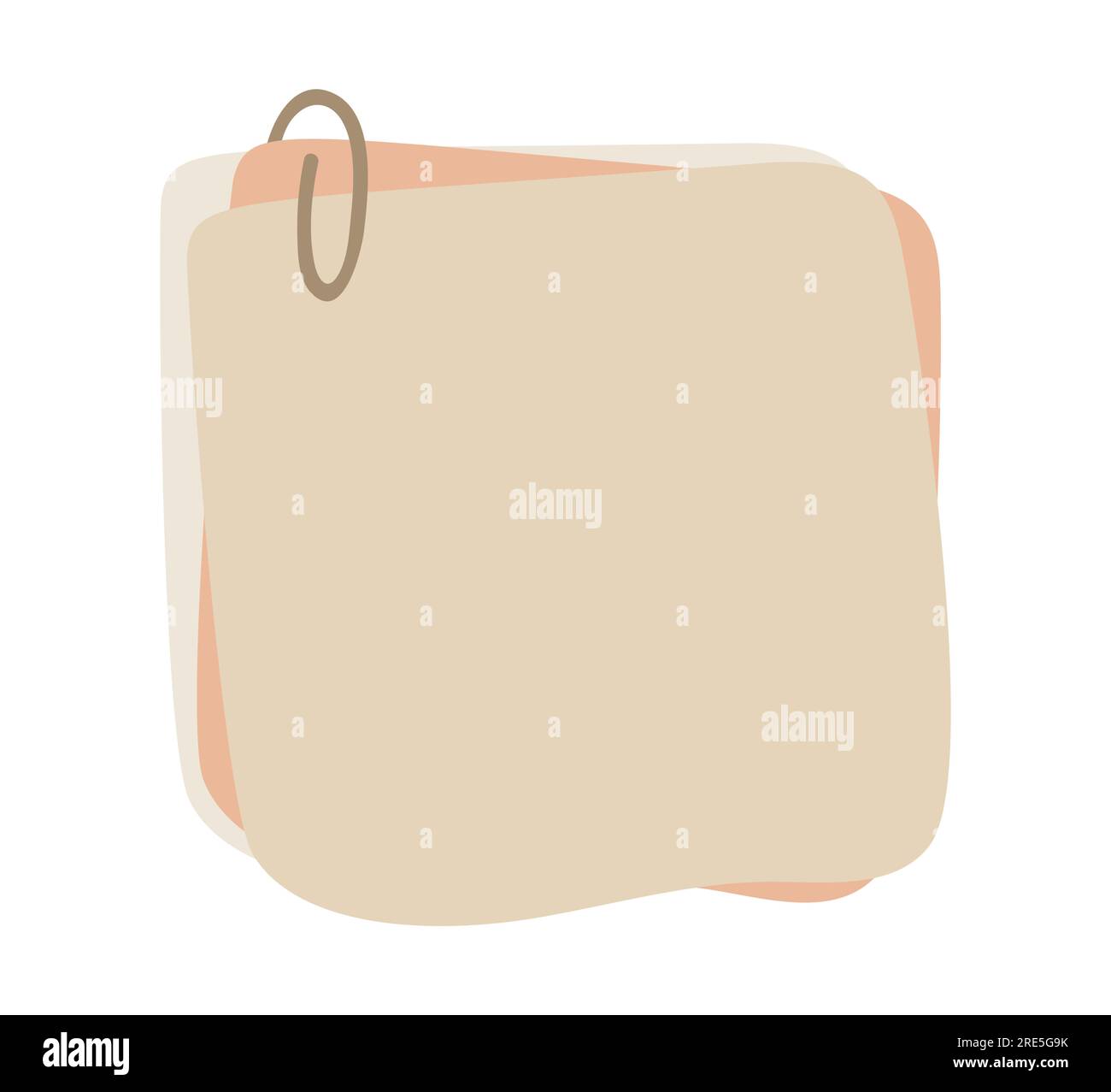 Paper scrap with clip, Ripped page piece. Torn note paper page, Vector ...