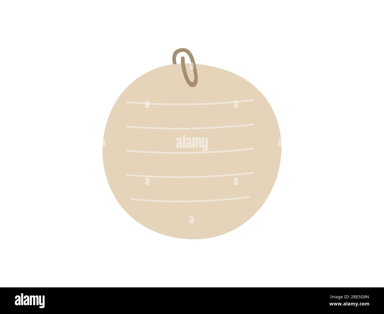 Round paper scrap with clip, Ripped page piece. Torn note paper page ...