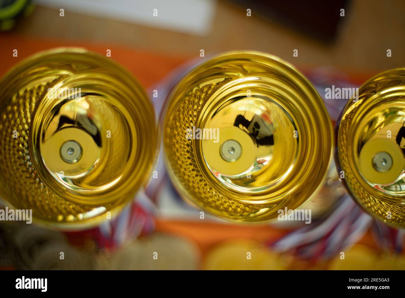 Winners' Cups in Russia. Sports award. Gold Cup. Athletic achievement ...