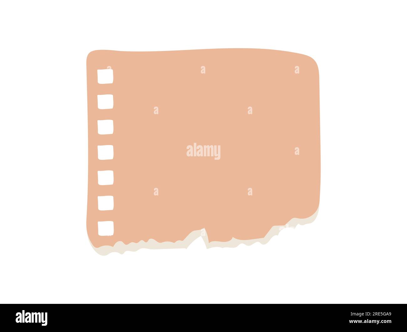 Paper scrap, Ripped page piece. Torn note paper page, Vector ...