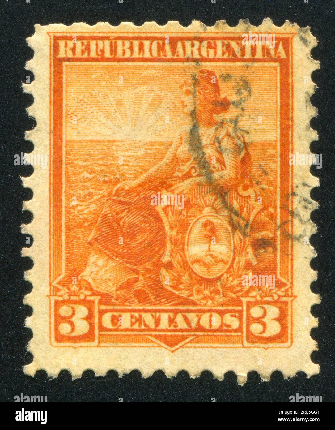 ARGENTINA - CIRCA 1895: stamp printed by Argentina, shows Allegory ...