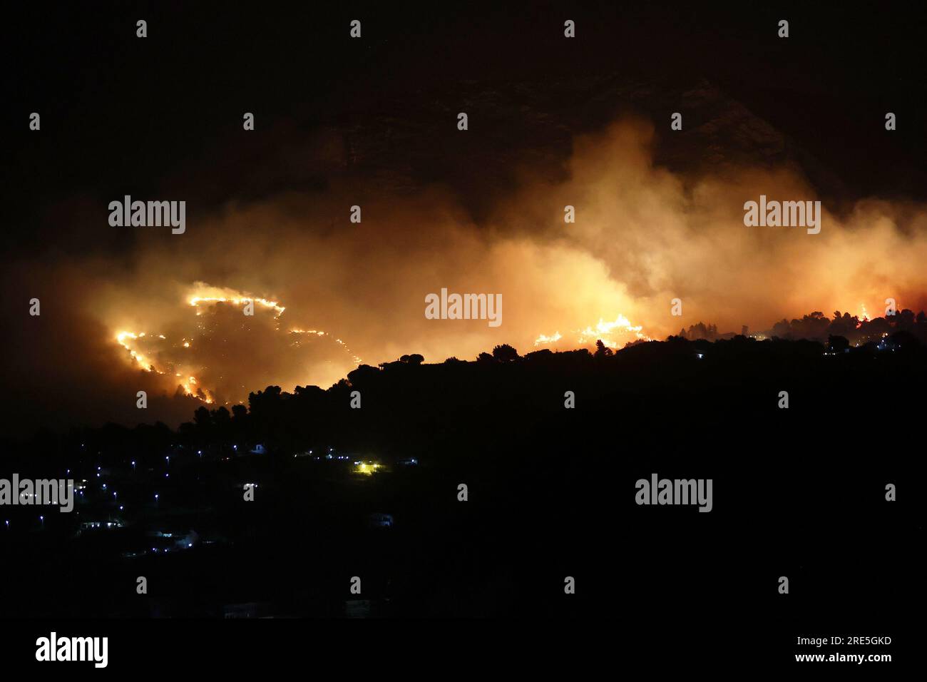 Borgetto (PA) - 25/07/2023, FIRE EMERGENCY ROMITELLO DESTROYED BY ...