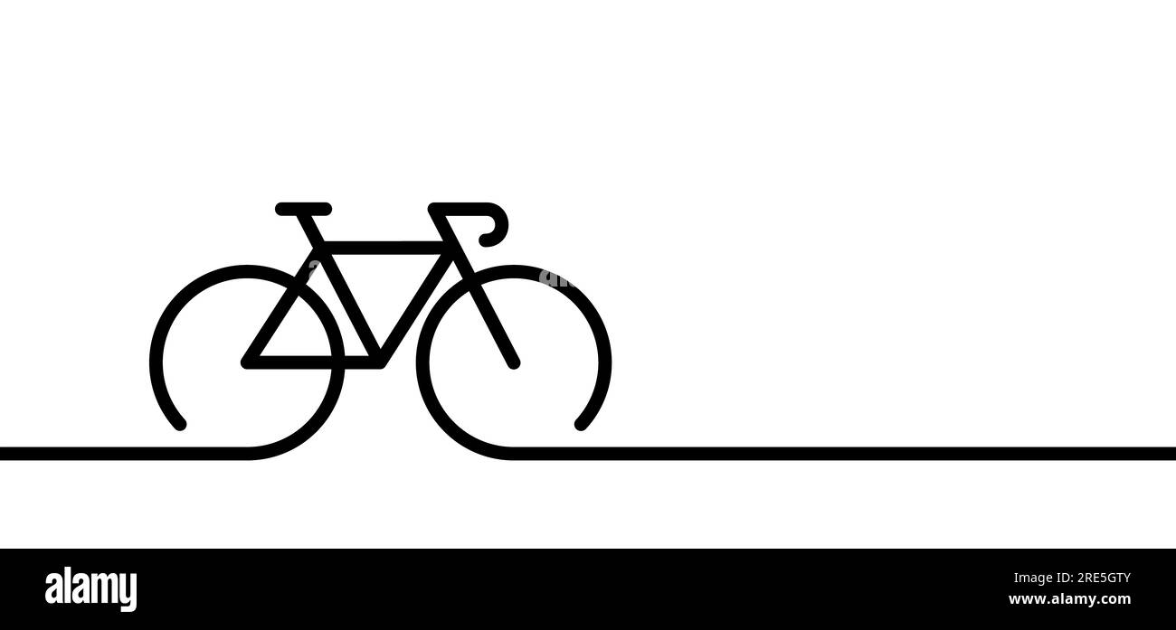 Cycling line pattern banner. World Bicycle day race tour. Sport icon ...