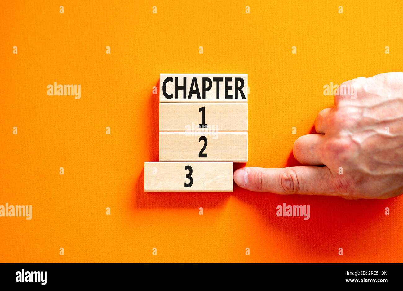 Time to chapter 3 symbol. Concept word Chapter 1 2 3 on wooden block ...