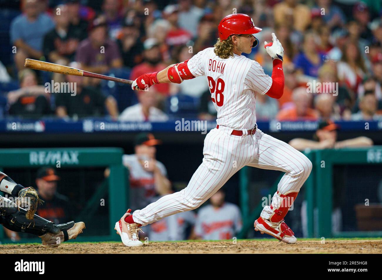 Philadelphia Phillies' Alec Bohm in action during the baseball game ...