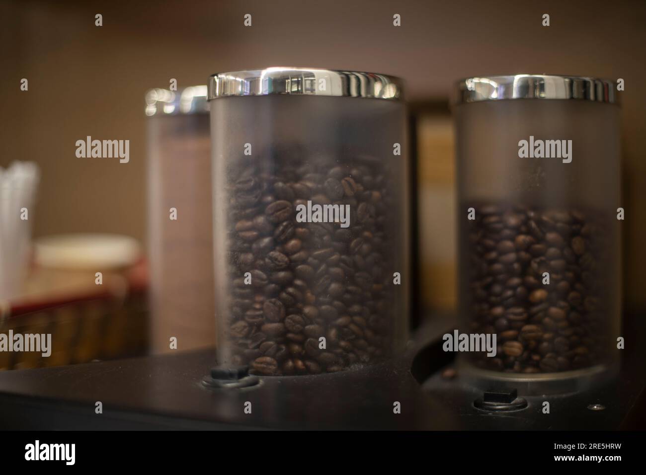 Filling electric coffee grinder beans hi-res stock photography and ...