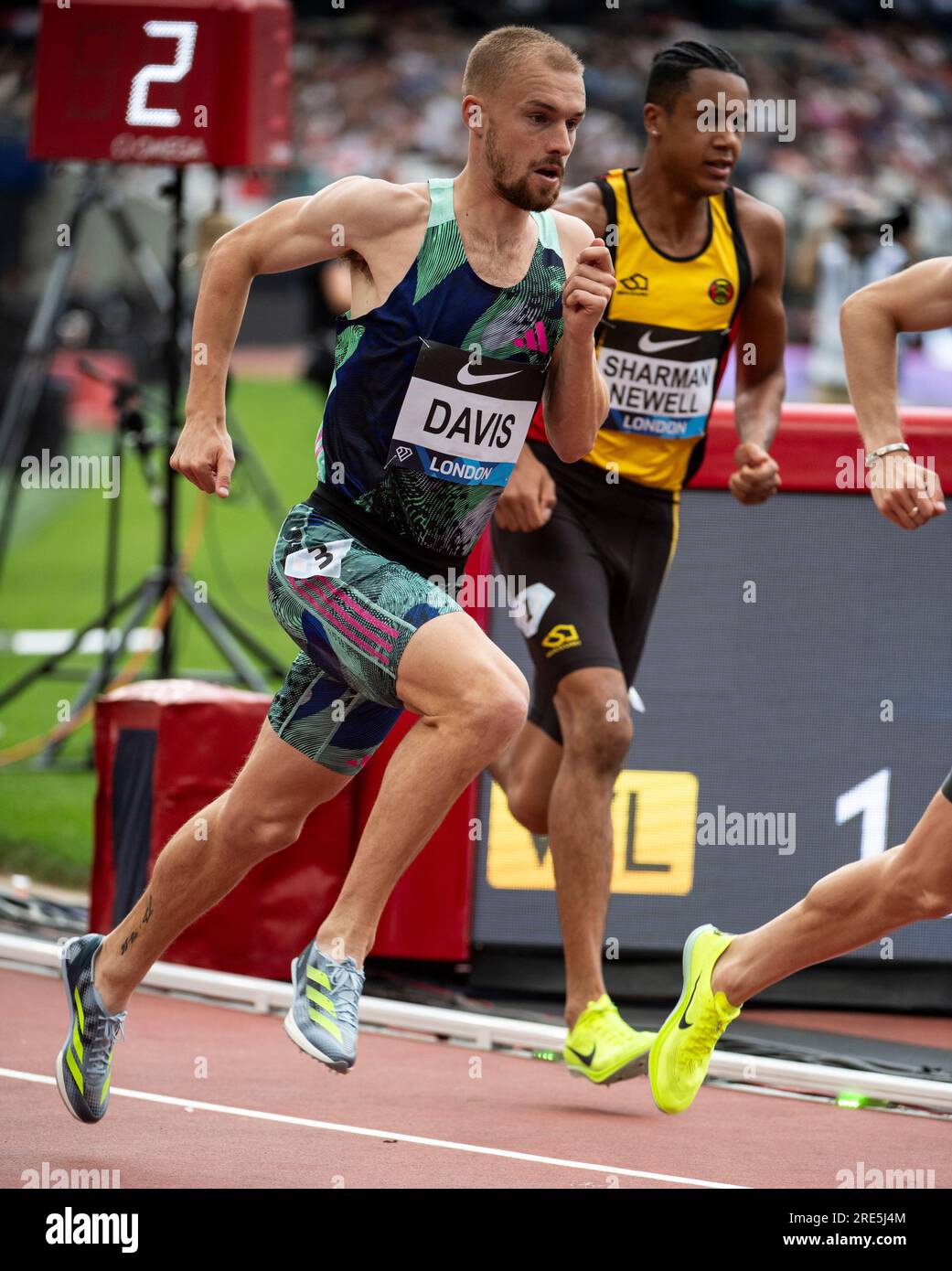 Archie Davis of GB & NI competing in the men’s 800m at the Wanda ...