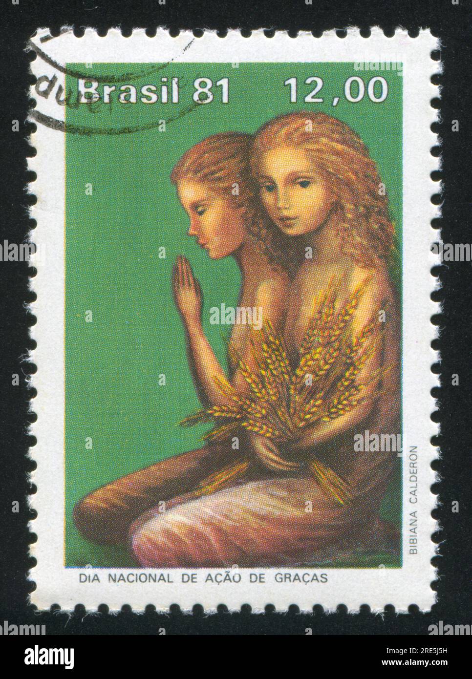 BRAZIL - CIRCA 1981: stamp printed by Brazil, shows Thanksgiving, circa ...