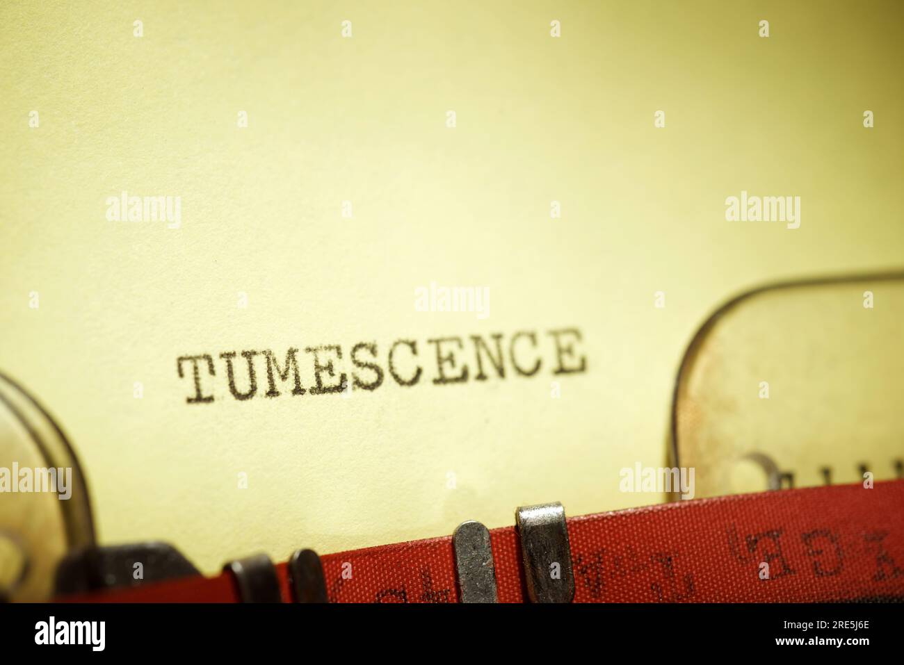 Tumescence word written with a typewriter Stock Photo - Alamy