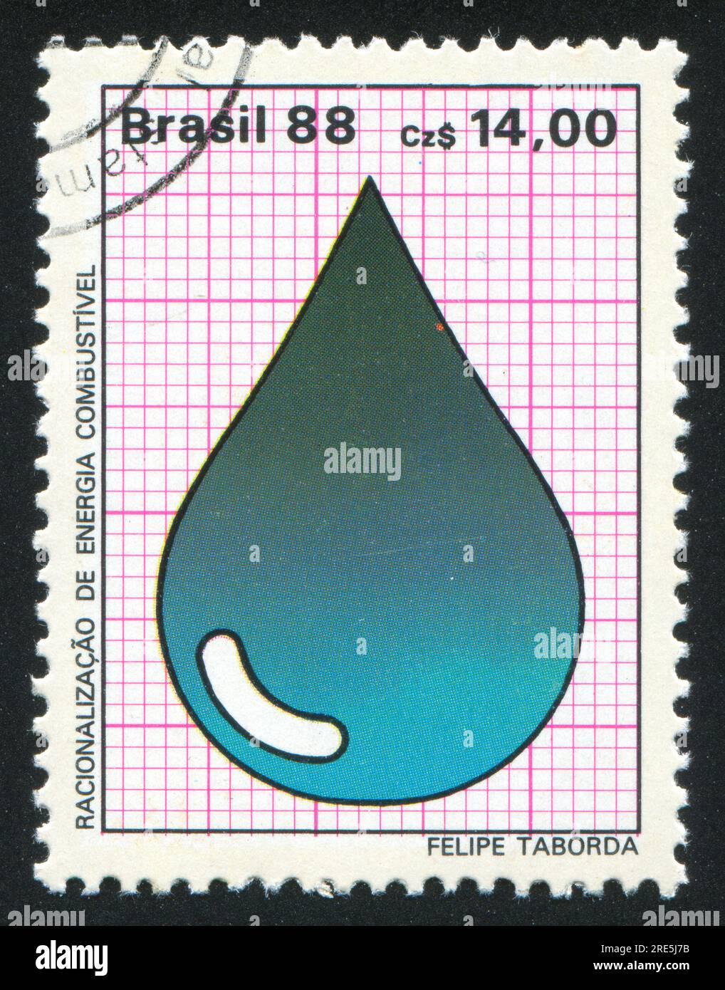 BRAZIL - CIRCA 1988: stamp printed by Brazil, shows Emblem drop, circa ...