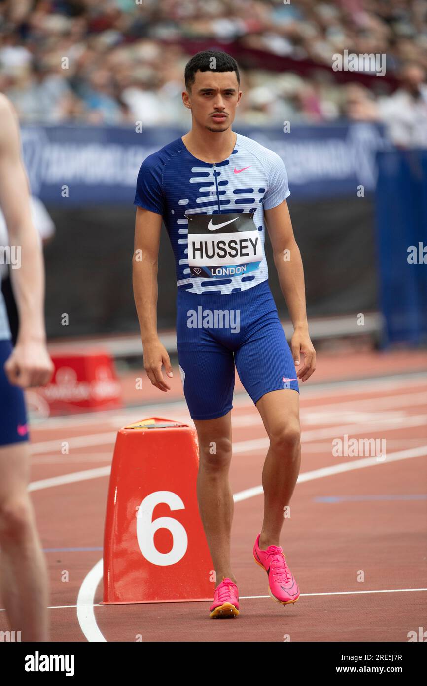 Ethan Hussey of GB & NI competing in the men’s 800m at the Wanda ...