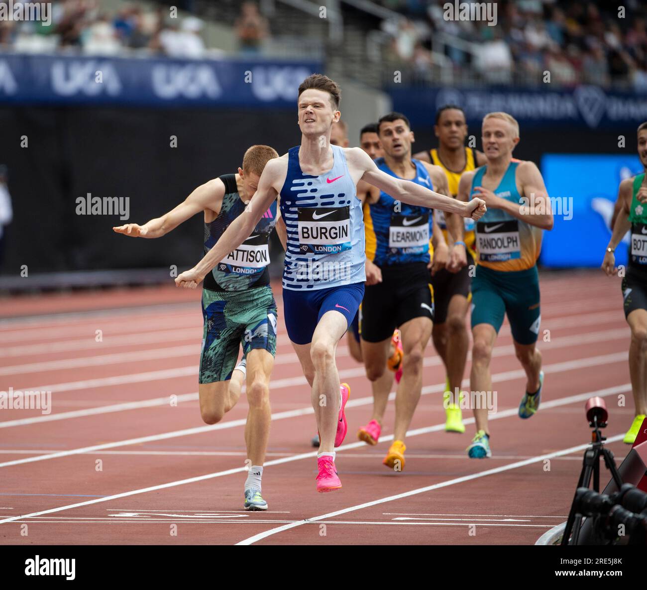 Max Burgin of GB & NI competing in the men’s 800m at the Wanda Diamond ...