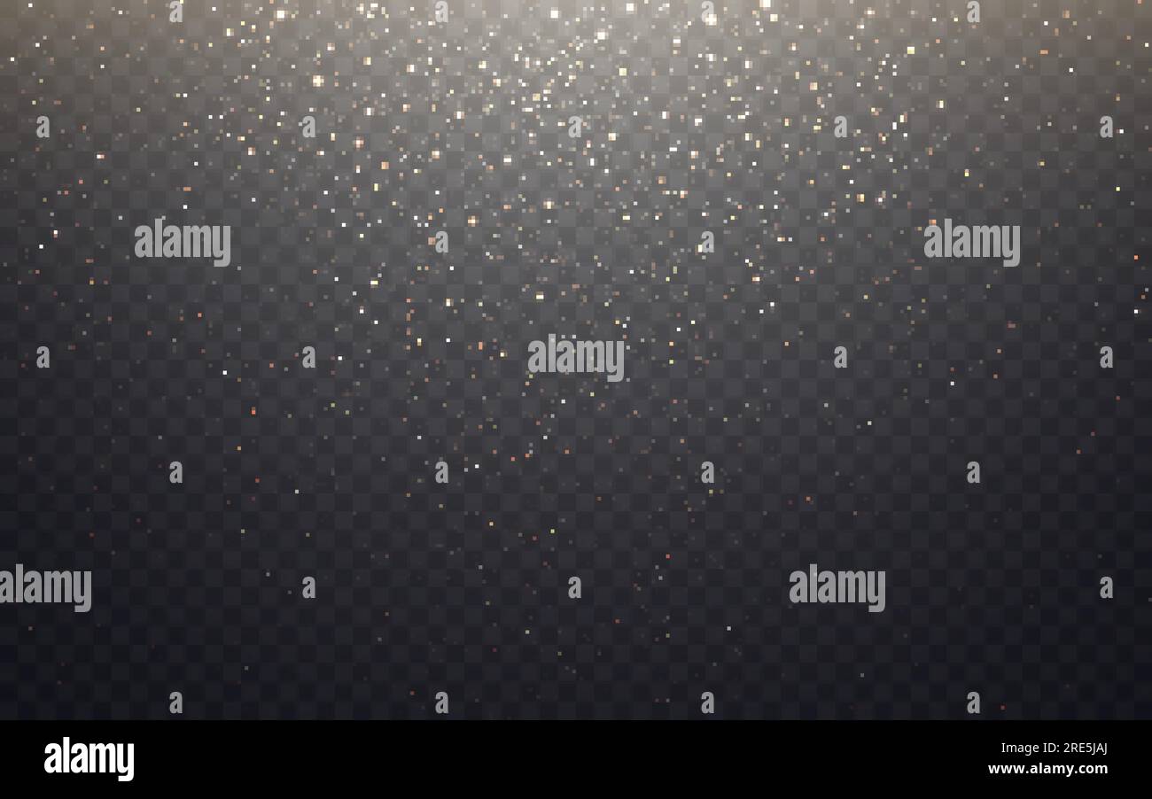 Gold glitter. Bright falling particles. Luxury confetti effect. Shining ...