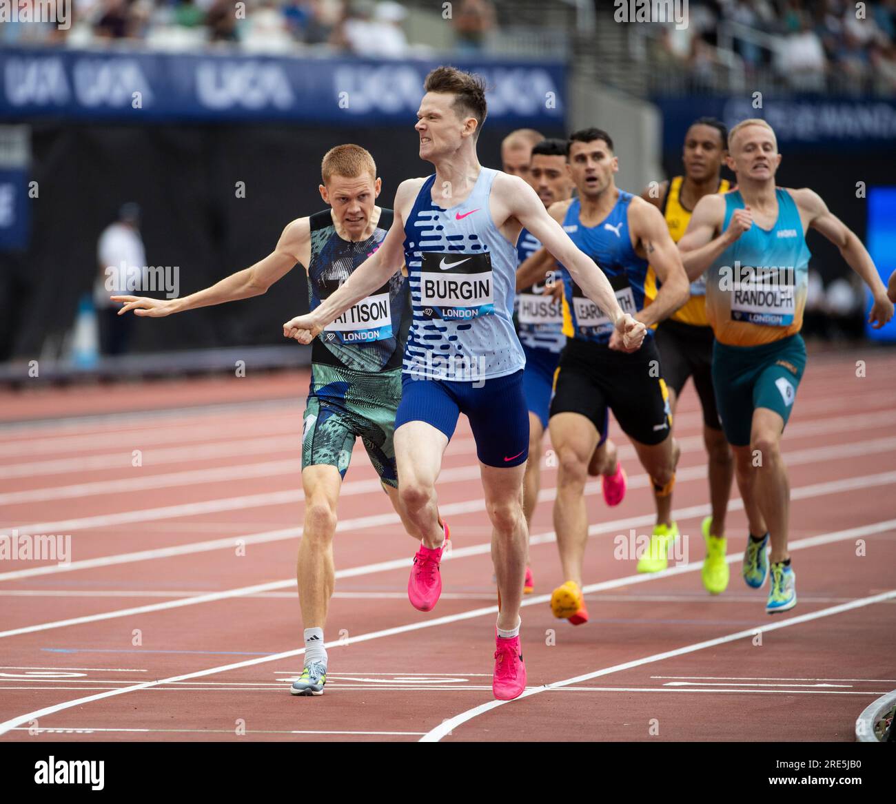 Max Burgin of GB & NI competing in the men’s 800m at the Wanda Diamond ...