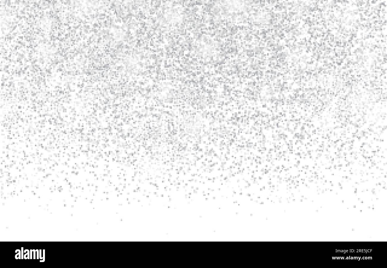 Silver dust. Falling glitter texture. Greeting card template. Shiny ...