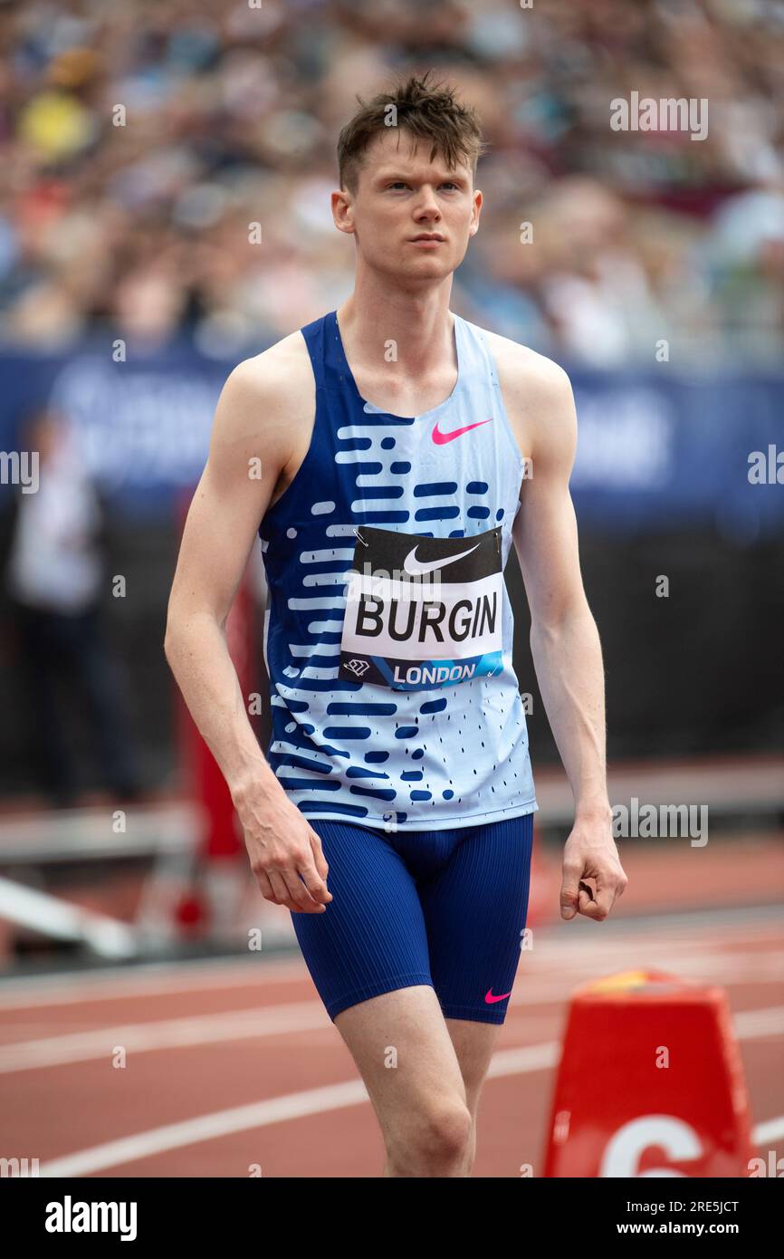Max Burgin of GB & NI competing in the men’s 800m at the Wanda Diamond ...
