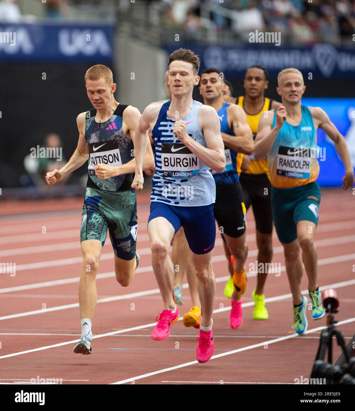 Max Burgin of GB & NI competing in the men’s 800m at the Wanda Diamond ...