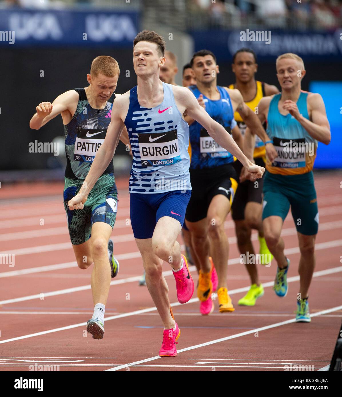 Max Burgin of GB & NI competing in the men’s 800m at the Wanda Diamond ...