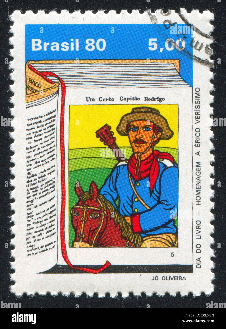BRAZIL - CIRCA 1980: stamp printed by Brazil, shows Captain Rodrigo ...
