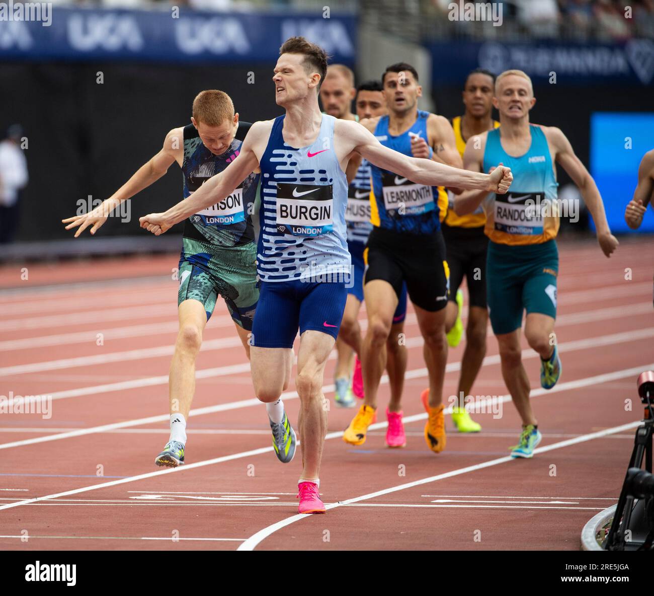 Max Burgin of GB & NI competing in the men’s 800m at the Wanda Diamond ...