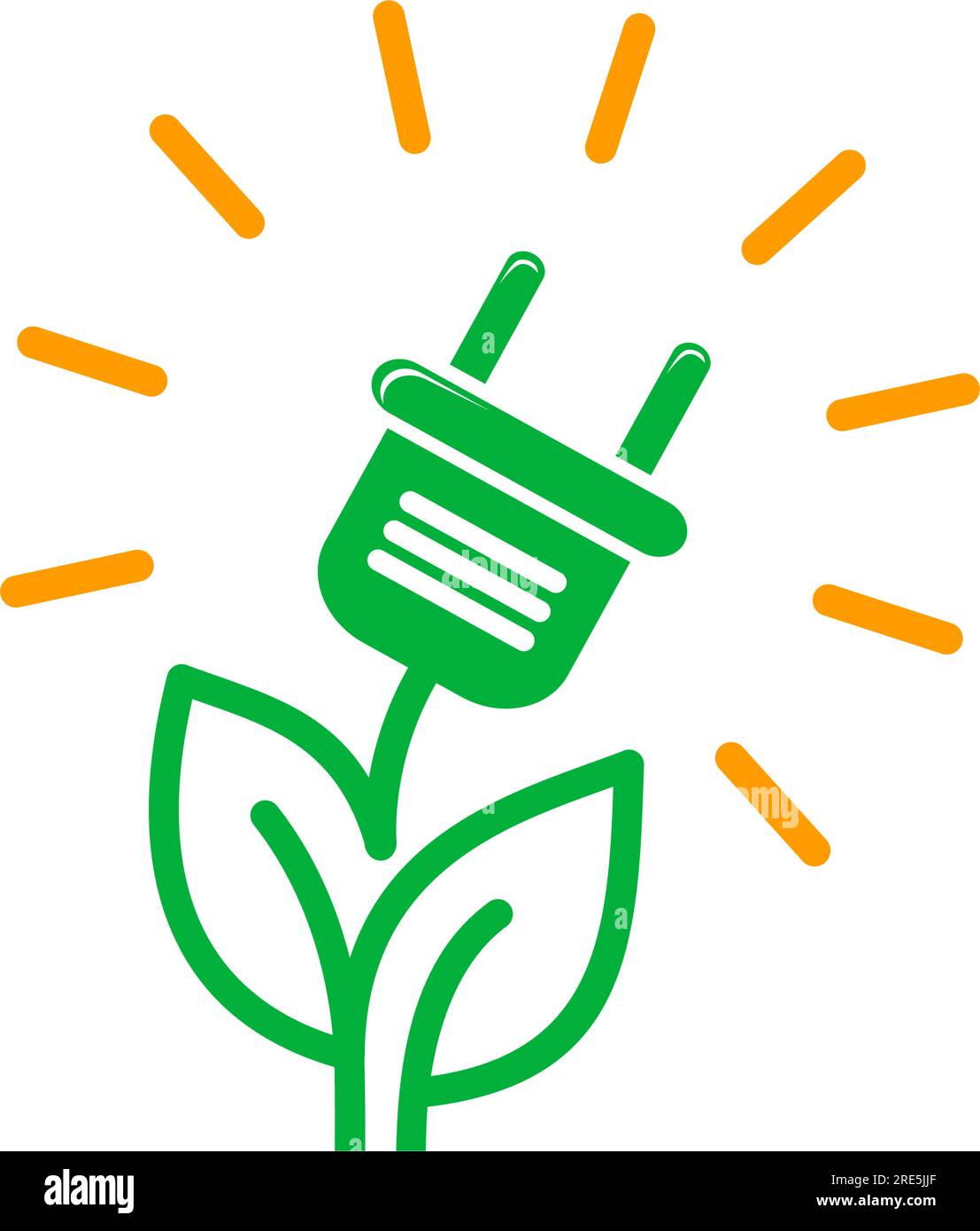 Green clean energy logo. Green energy transition. Preservation of the environment. Vector on ...