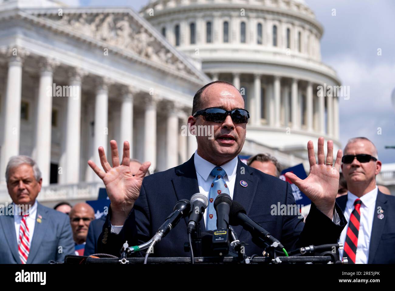 Rep. Bob Good, R-Va., and members of the conservative House Freedom ...