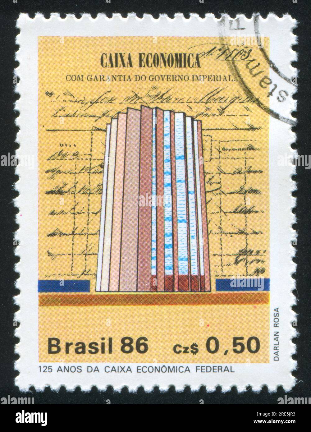 BRAZIL - CIRCA 1986: stamp printed by Brazil, shows Federal Savings ...