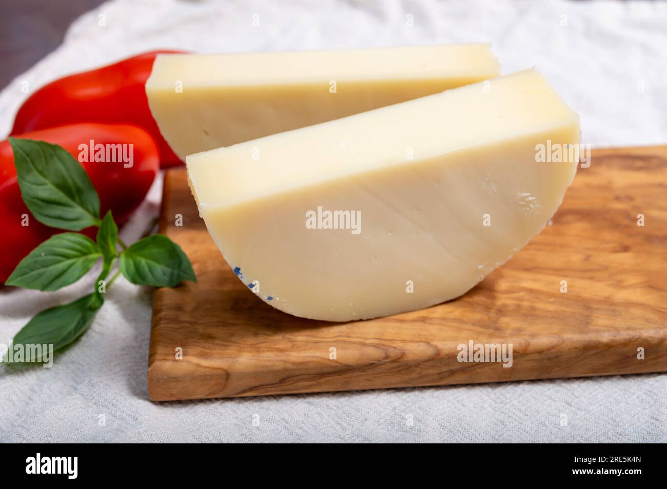 Italian cheese, Provolone dolce cow cheese from Cremona served with ...