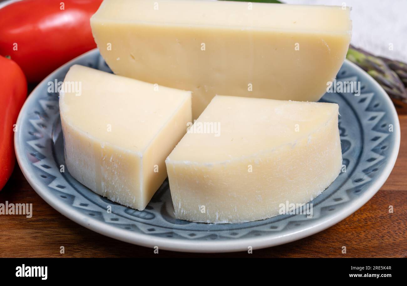 Italian cheese, Provolone dolce cow cheese from Cremona served with ...