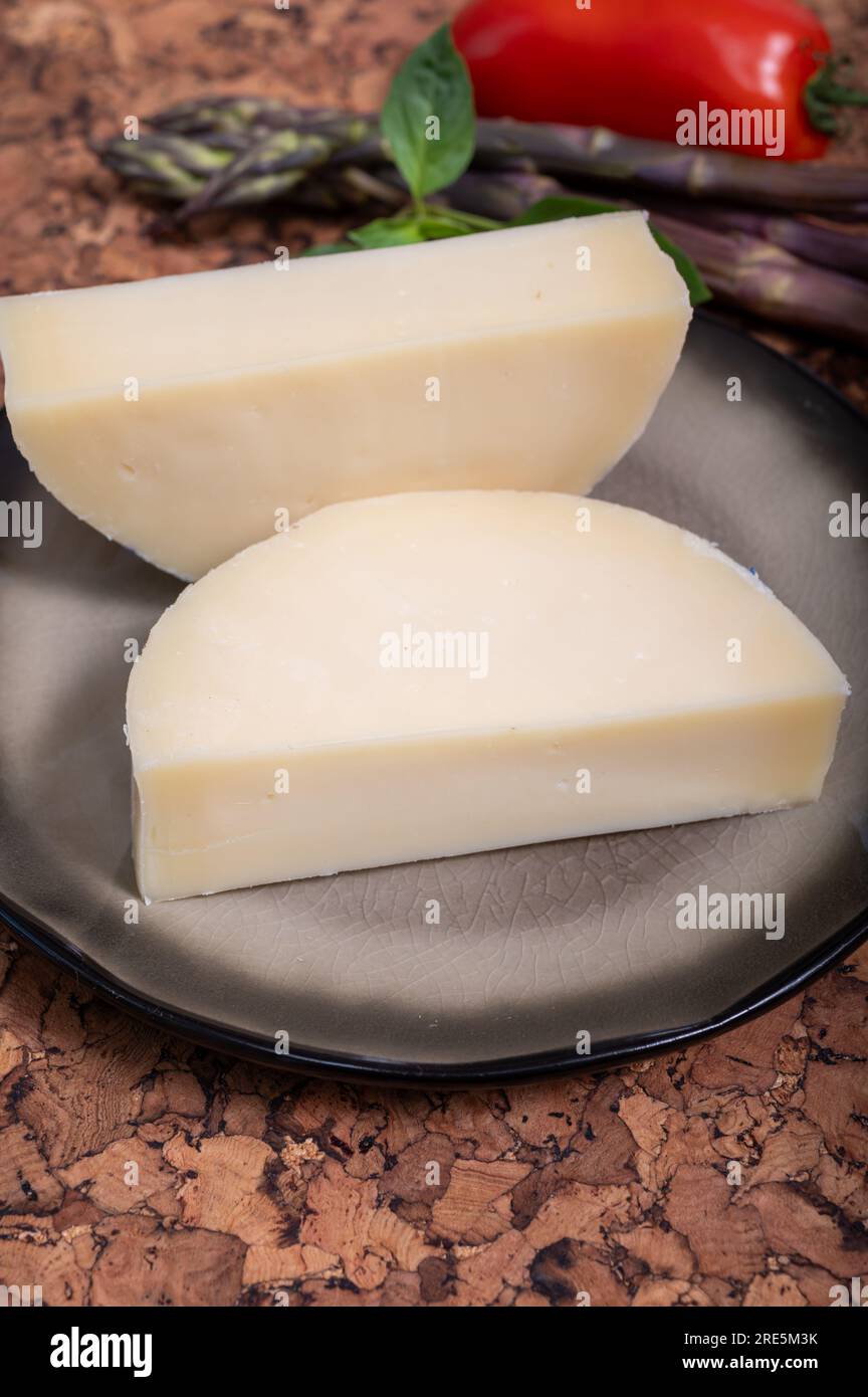Italian cheese, Provolone dolce cow cheese from Cremona served with ...