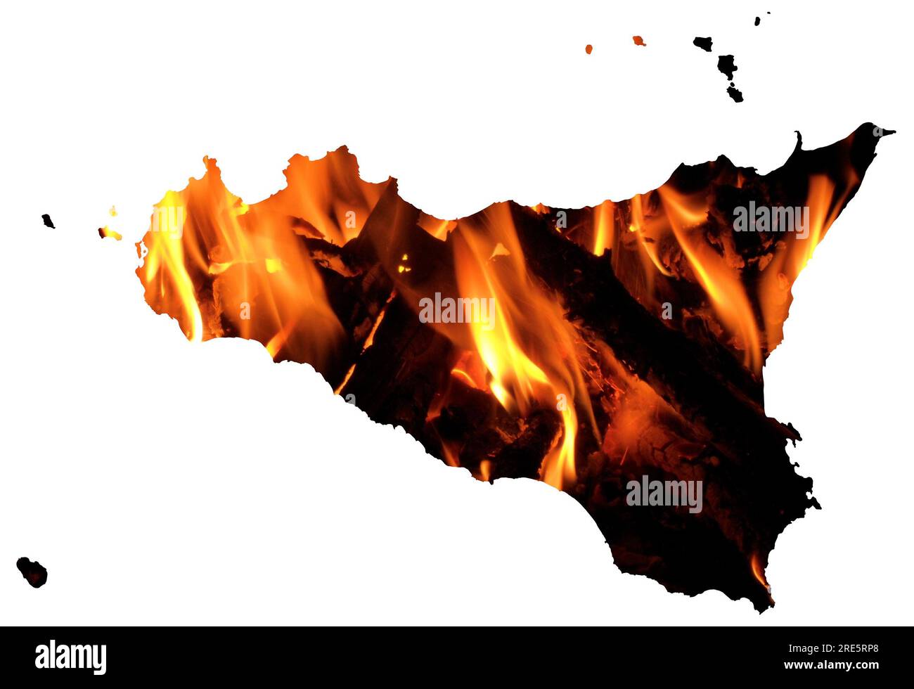 Fire at Italian Sicily island as Cerberus flames continue to spread ...