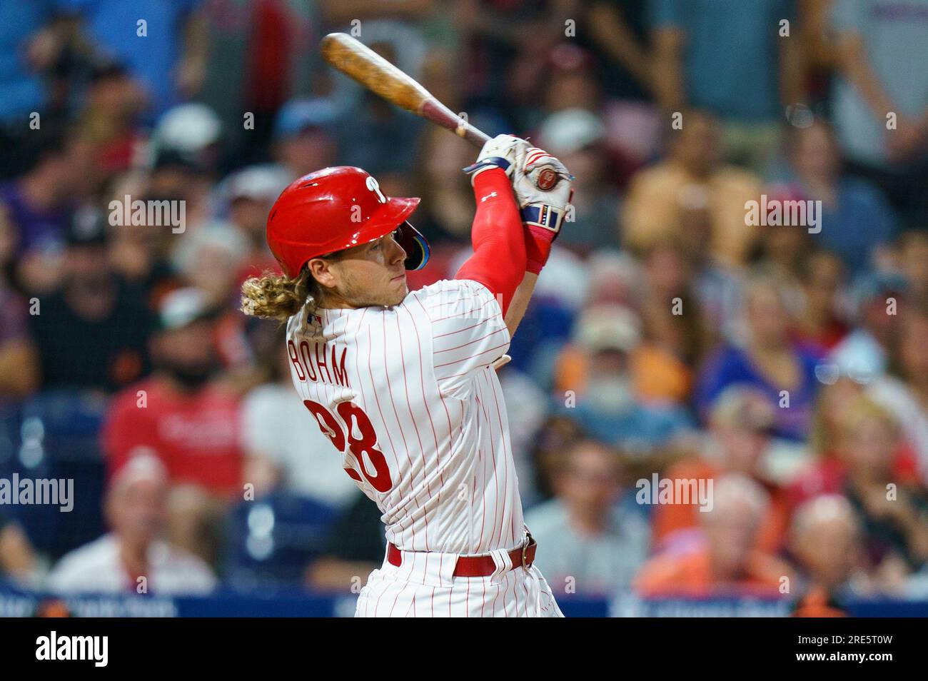 Philadelphia Phillies' Alec Bohm in action during the baseball game ...