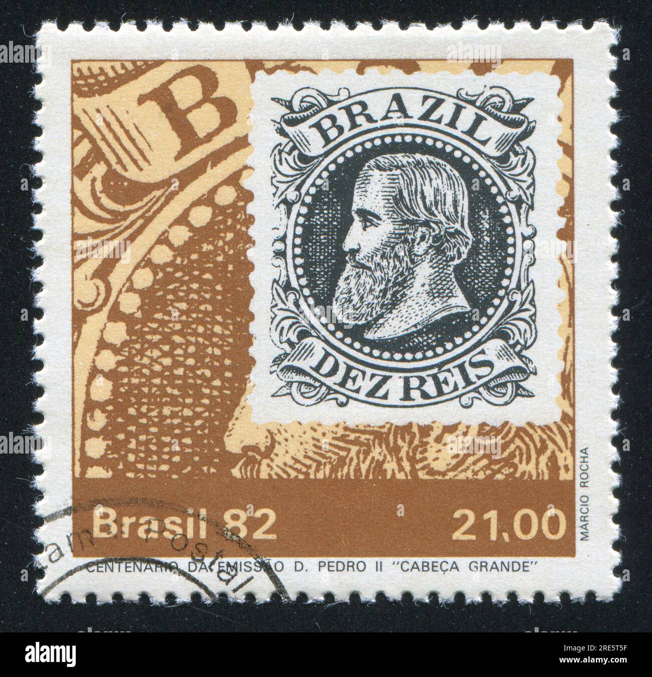 BRAZIL - CIRCA 1982: stamp printed by Brazil, shows Pedro II, circa ...