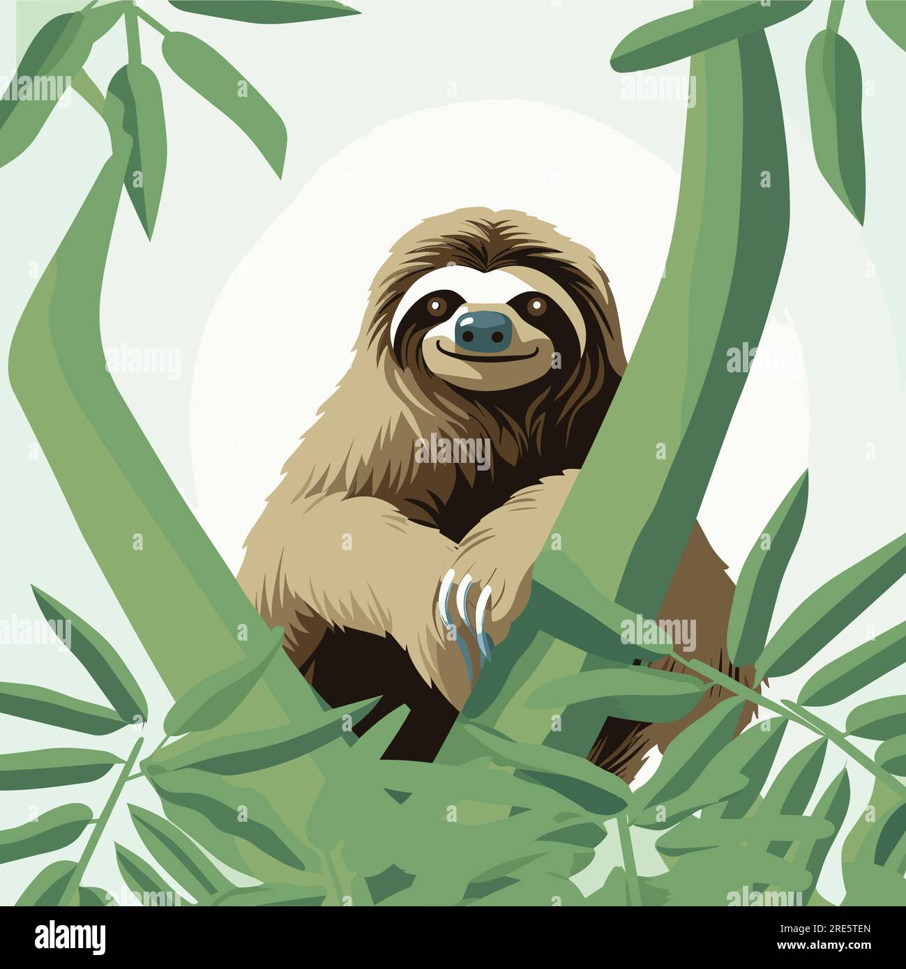 Sloth head Stock Vector Images - Alamy
