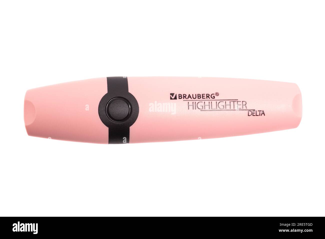 Highlighter BRAUBERG DELTA pink color isolated on white background ...