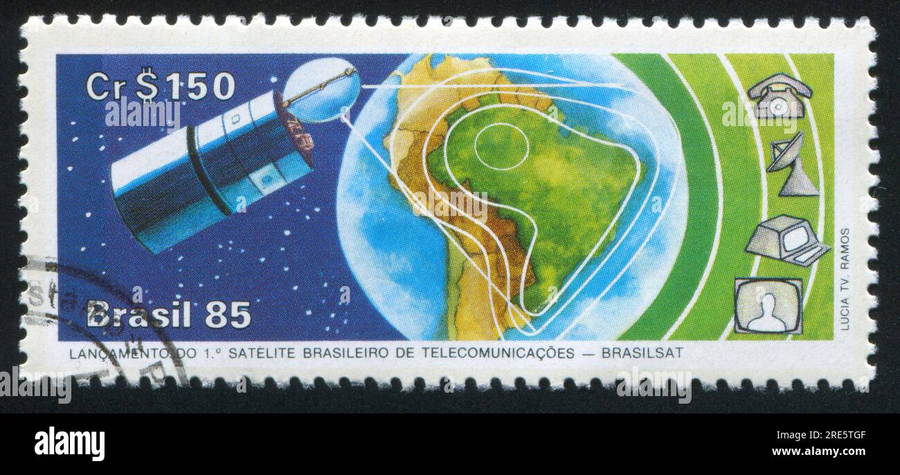 BRAZIL - CIRCA 1985: stamp printed by Brazil, shows technologyn, circa ...
