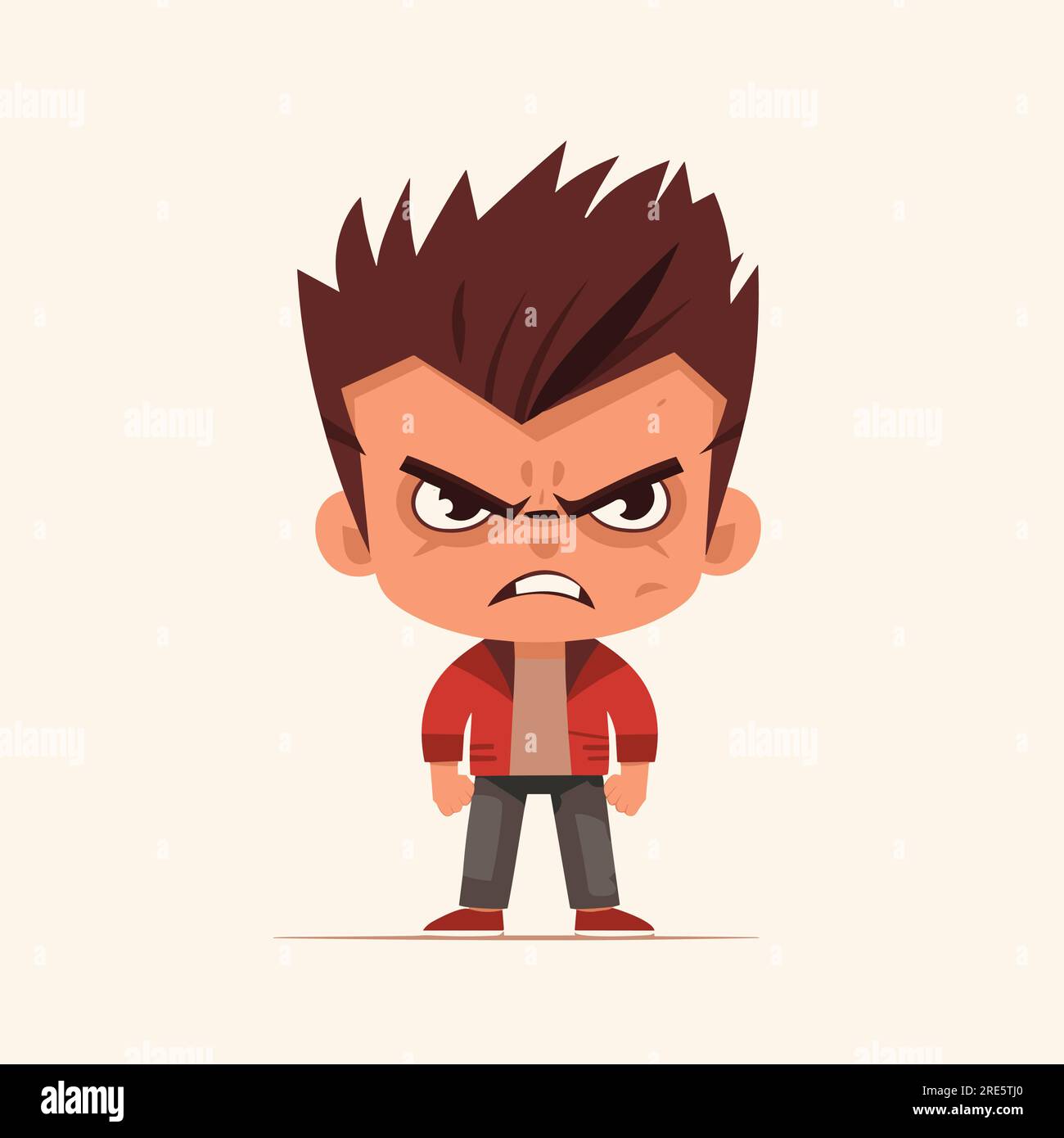 Cute cartoon frustrated girl character Stock Vector Images - Alamy