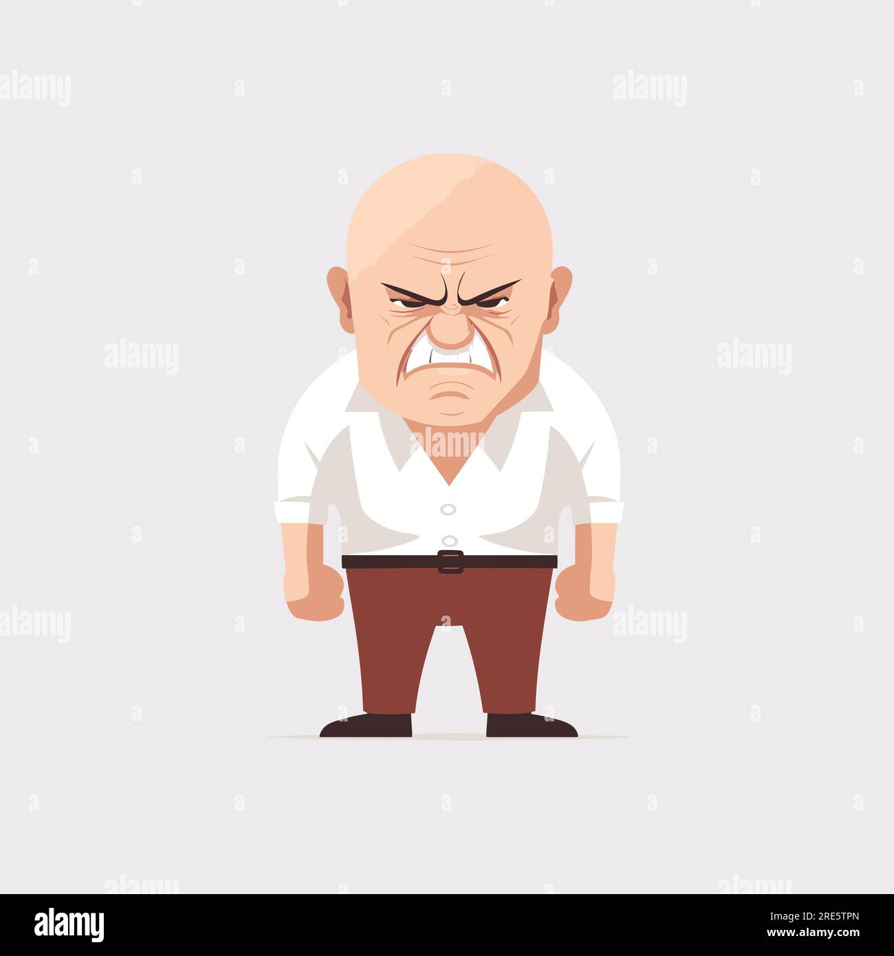 Grumpy Old Man Cartoon Face
