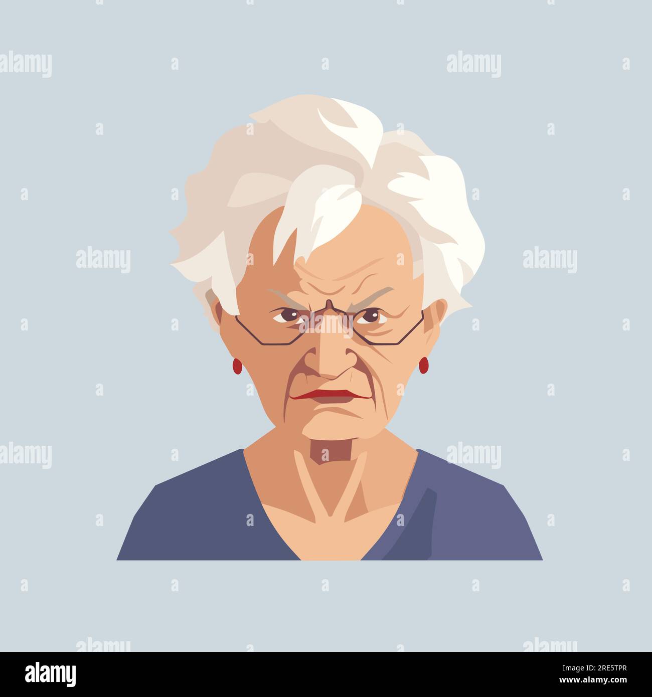 Angry elderly lady Stock Vector Images - Alamy