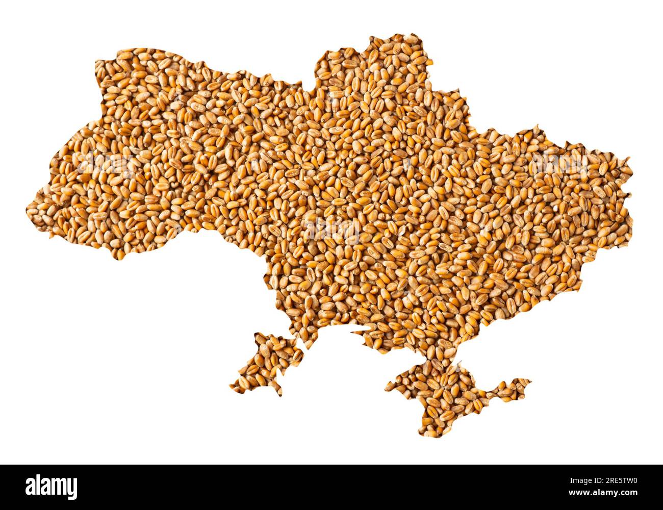 Wheat on the map of Ukraine. Map of Ukraine and wheat grain Stock Photo ...