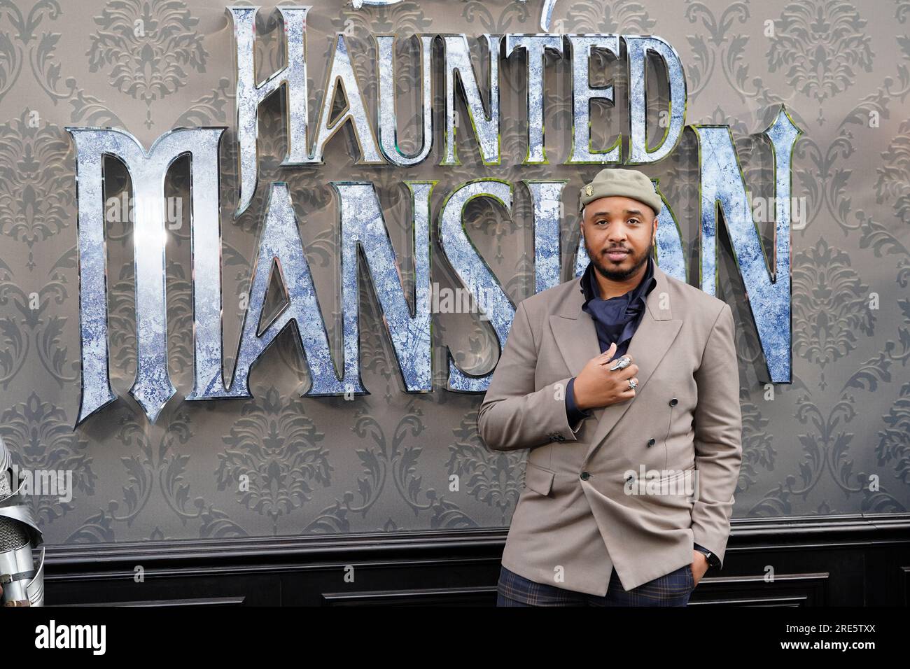 Justin Simien attends the European premiere of Haunted Mansion at ...