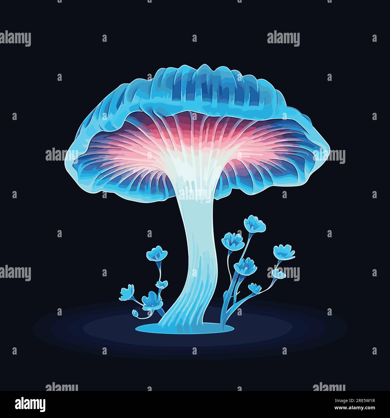 Bioluminescent fungi Stock Vector Images - Alamy