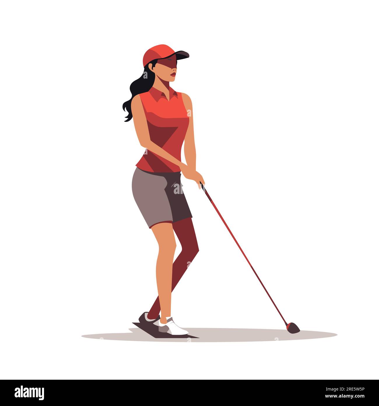 Golfer girl Stock Vector Images - Alamy